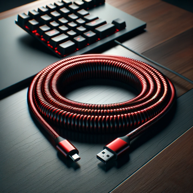 Unleash Style and Flexibility: Upgrade to Coiled Keyboard Cables for a ...